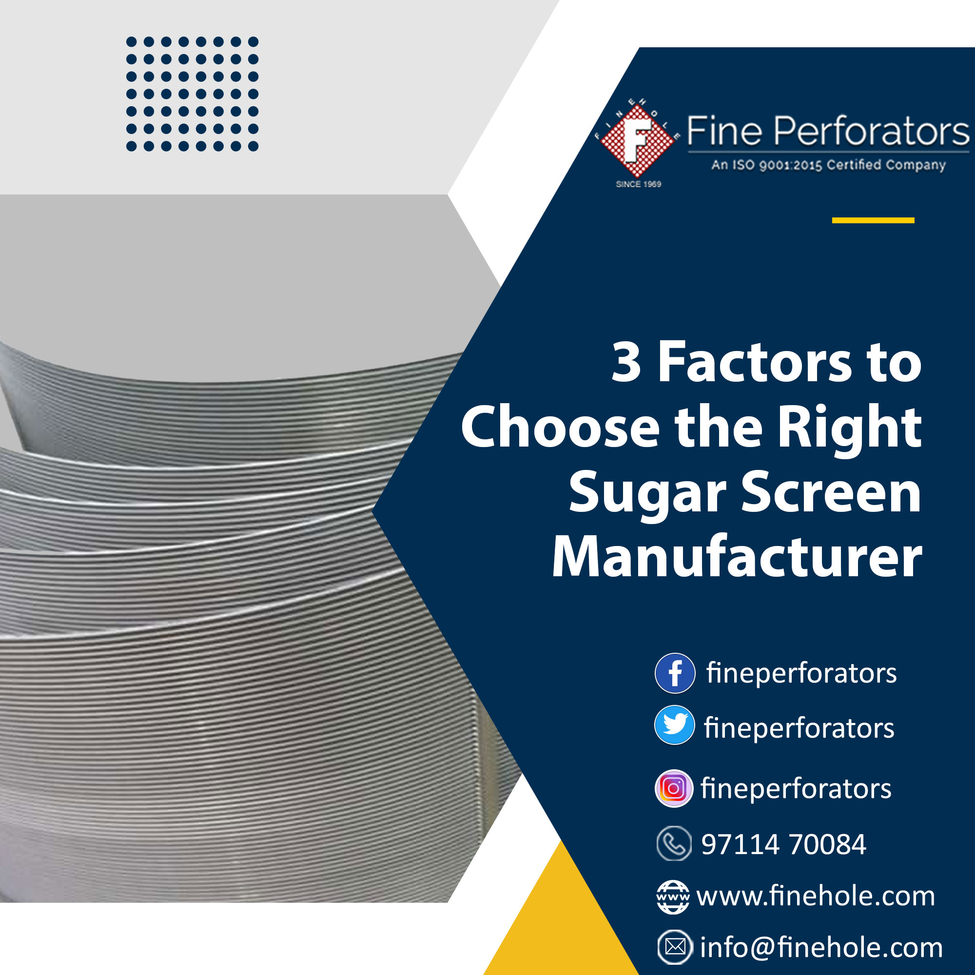 3 Factors to Choose the Right Sugar Screen Manufacturer